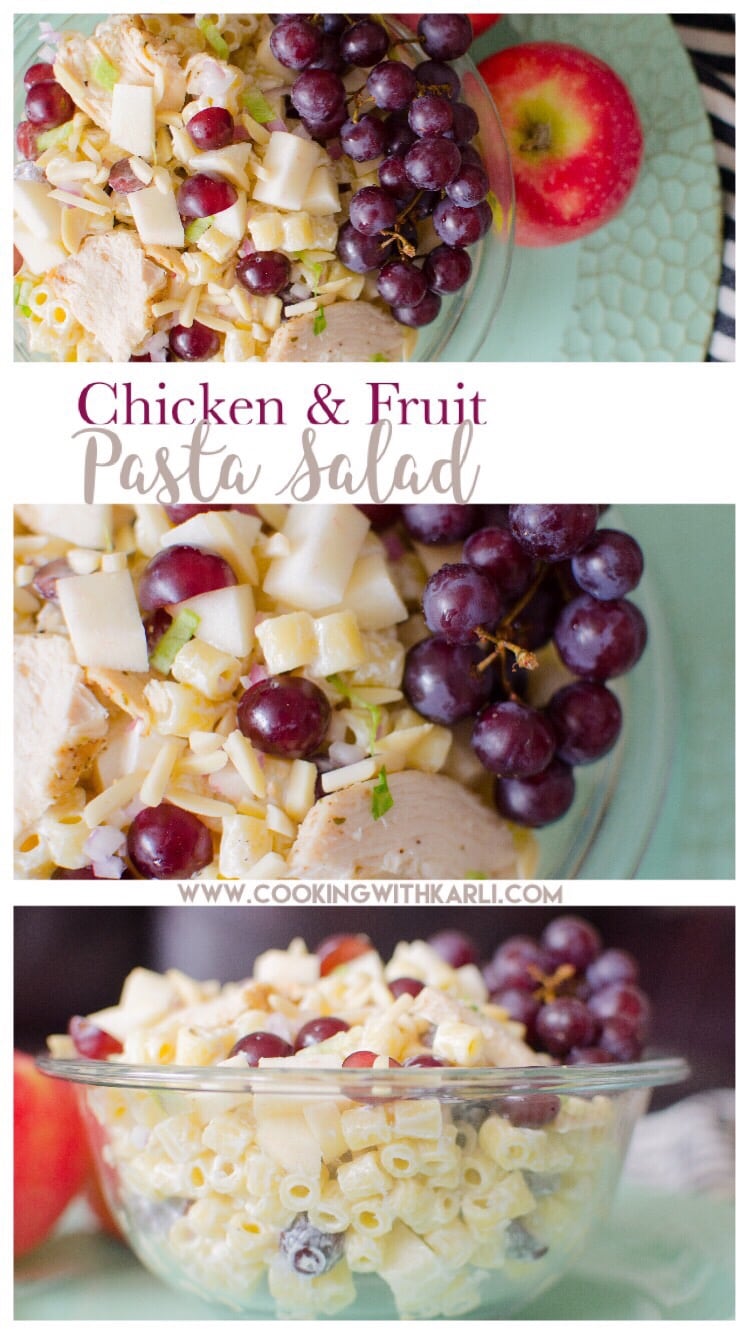 Chicken & Fruit Pasta Salad - Cooking With Karli