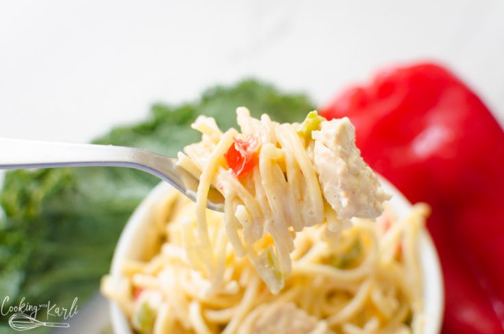 Instant Pot Creamy Chicken Spaghetti - Cooking With Karli