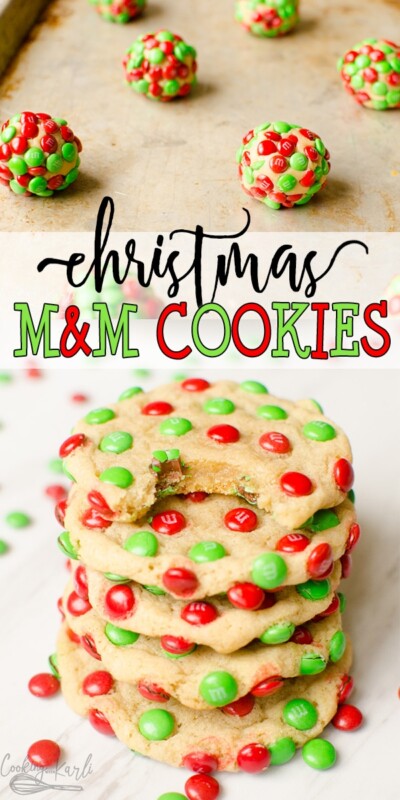 M&M Christmas Cookies - Cooking With Karli