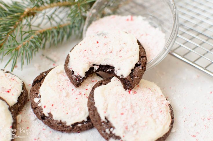 Chocolate Peppermint Cookies with Vanilla Buttercream - Cooking With Karli