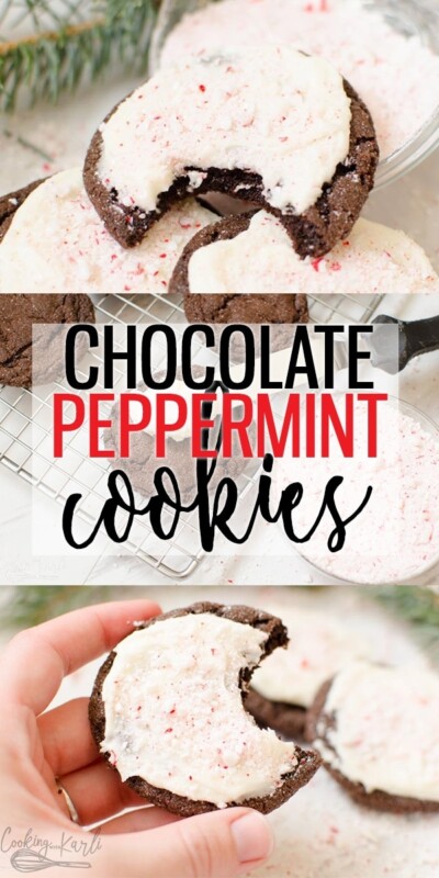 Chocolate Peppermint Cookies with Vanilla Buttercream - Cooking With Karli