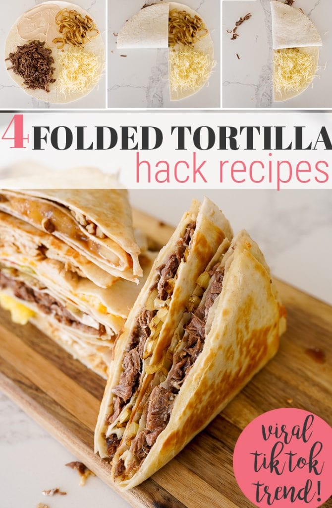Tortilla Folding Recipes | TikTok Tortilla Hack - Cooking With Karli