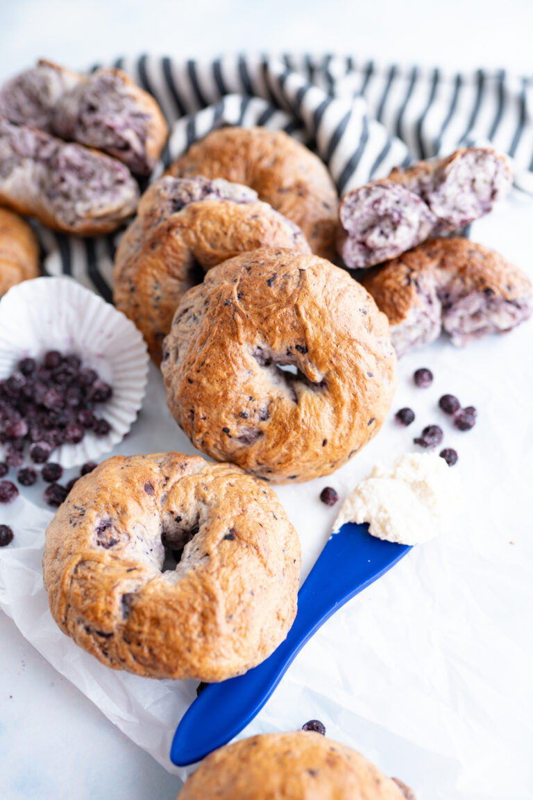 Blueberry Bagels - Cooking With Karli