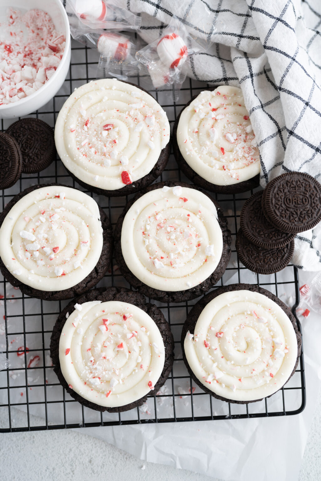 Chocolate Oreo Peppermint Cookies - Cooking With Karli