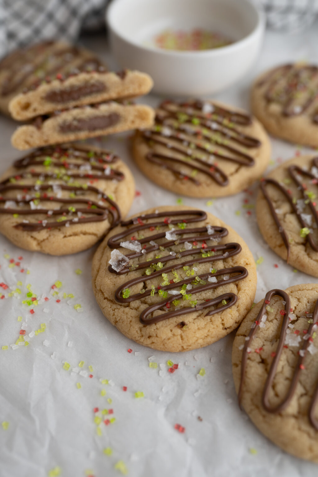 Christmas Hazelnut Sea Salt Cookies - Cooking With Karli